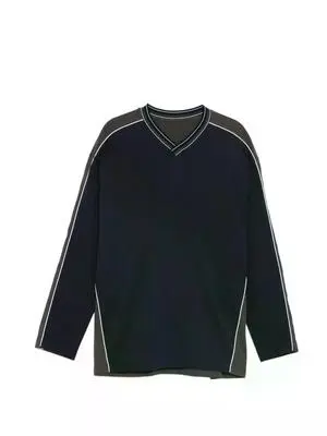 CROQUIS Loose Long-sleeved T-shirt - Blue