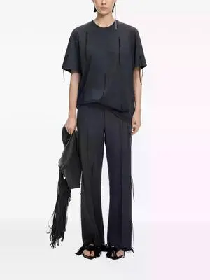 JNBY Fringe Detail Straight-leg Trousers - Grey