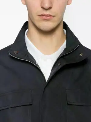 Herno Raised Neck Flap Pocket Jacket