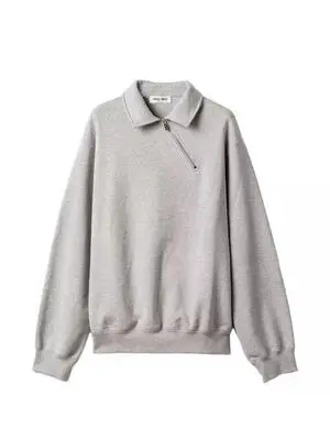 Miu Miu Oblique Zip Logo Sweatshirt