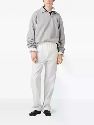 Miu Miu Oblique Zip Logo Sweatshirt