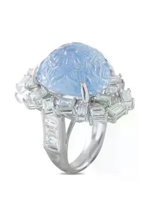LB EXCLUSIVE Platinum Diamond And Sapphire Ring