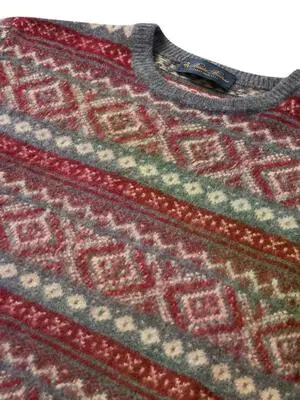 Brooks Brothers Fair Isle Knit Crew Neck Sweater