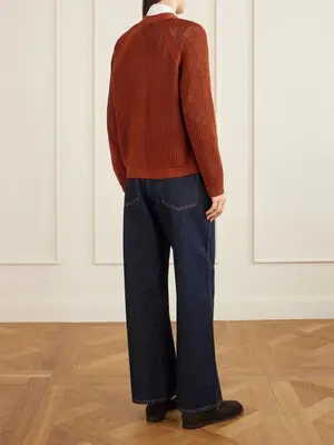 Max Mara Open-knit Silk-blend Cardigan