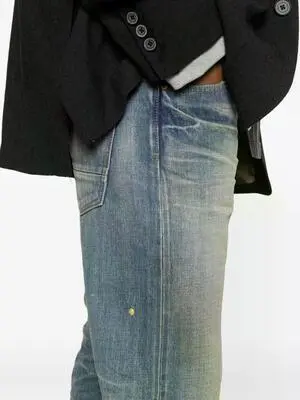 Mastercraft Union Straight Hem Jeans With Logo Patch