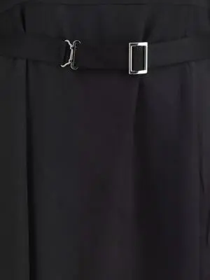 Prada Belted-waist Midi Dress - Black