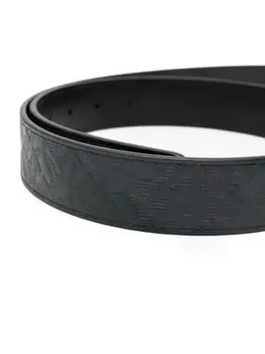 FERRAGAMO Ferragamo Logo Buckle Patterned Belt Blue