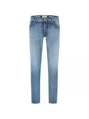 Jacob Cohen Faded Wash Denim Jeans - Blue
