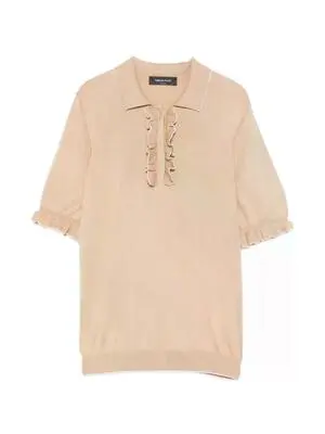 Fabiana Filippi Knit Polo Top - Neutrals