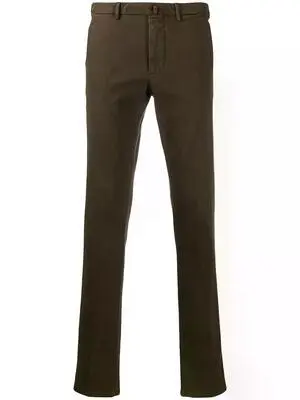 DELL'OGLIO Straight-leg Trousers - Brown