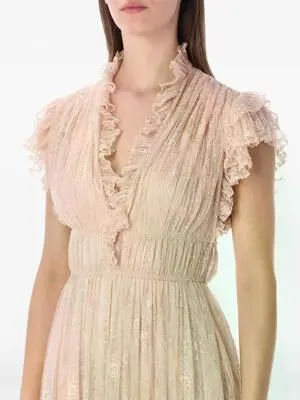 Alberta Ferretti Pleated Slip-on Maxi Dress - Neutrals