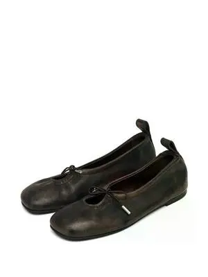 ALOHAS Rosalind Tie Detail Ballet Flats - Brown