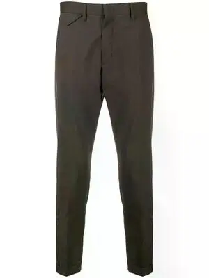 LOW BRAND Tapered Slim-fit Trousers In Virgin Wool - Brown