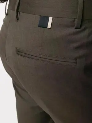 LOW BRAND Tapered Slim-fit Trousers In Virgin Wool - Brown