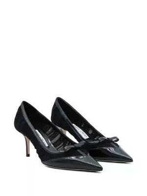 JIMMY CHOO Love Mesh Bow Embellishment Pumps