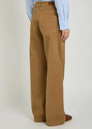 Moncler Wide-leg Canvas Trousers - Brown