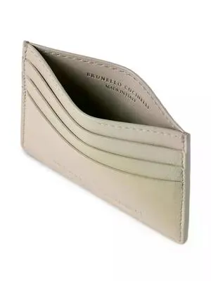 Brunello Cucinelli Logo-stamp Cardholder - Neutrals