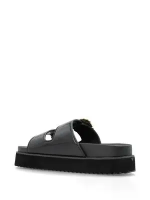 Versace Buckled Platform Sandals - Black