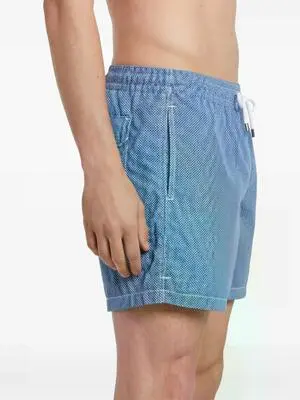 Fedeli Pattern Swim Shorts - Blue