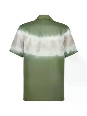 120% Lino Regular Fit Linen Shirt - Green