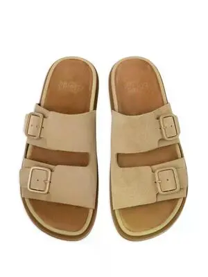 Camper Buckle-fastening Flat Sandals - Neutrals