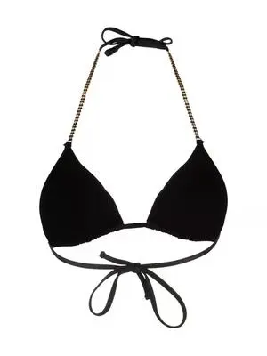 CHIARA FERRAGNI Crystal-embellished Halterneck Bikini Top