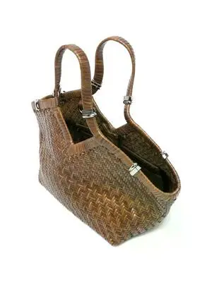 Benedetta Bruzziches Woven Leather Tote Bag