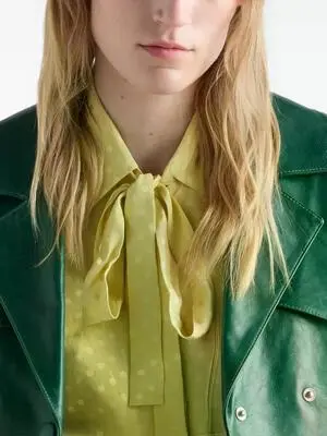 Prada Double-breasted Leather Coat
