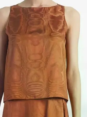 Adam Lippes Annie Patterned Sleeveless Top
