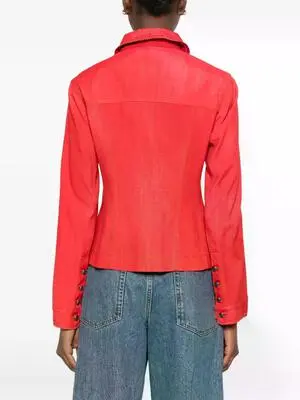Ermanno Scervino Coral Jacket With Pointelle Detailing
