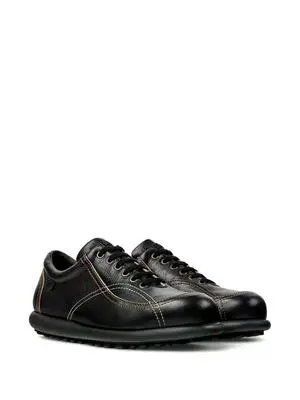 Camper Pelotas Ariel Leather Stitched Sneakers - Black