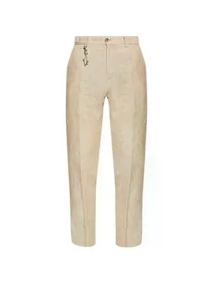 Paul & Shark Linen Trousers With Shark Charm