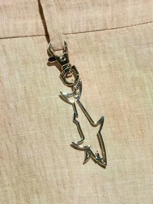 Paul & Shark Linen Trousers With Shark Charm