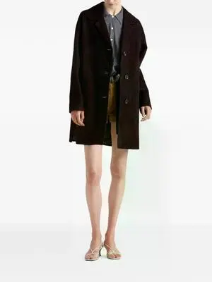 Prada Suede Coat - Brown