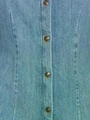 ROTATE BY BIRGER CHRISTENSEN Denim Shirt With Metal Buttons