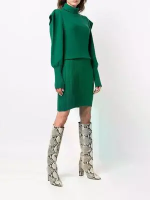 Philosophy Di Lorenzo Serafini Long Sleeve Knitted Dress - Green