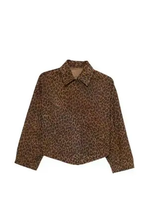 SALVATORE SANTORO Animal Print Jacket - Brown