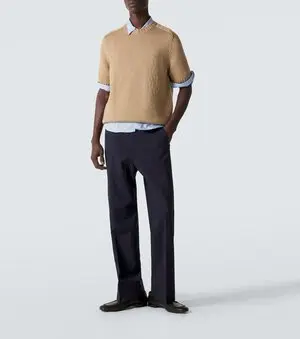 Prada Wool And Mohair Straight Pants