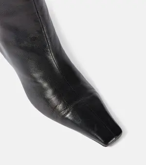 Khaite Arizona Leather Ankle Boots