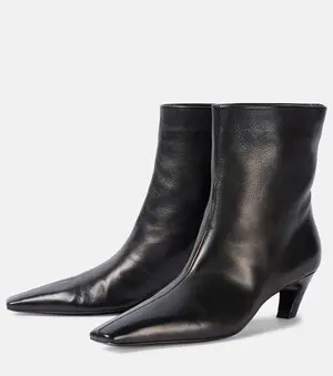 Khaite Arizona Leather Ankle Boots