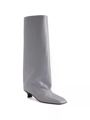 Vicini Square-toe Knee-high Boots - Grey