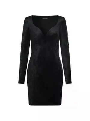 Balenciaga Velvet Sweetheart Neck Dress