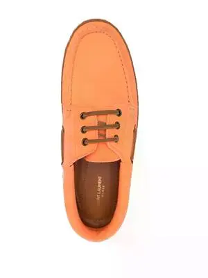 Saint Laurent Calf Leather Boat Shoes