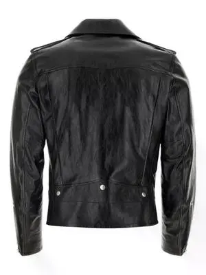 Saint Laurent Leather Zipped Biker Jacket