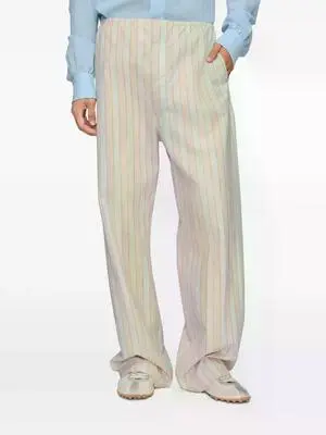 MAISON MARGIELA Striped Cotton Trousers