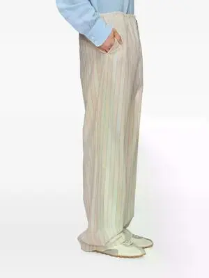 MAISON MARGIELA Striped Cotton Trousers