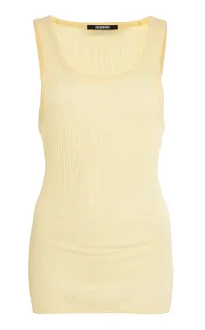 JACQUEMUS Jacquemus Ribbed Cotton Tank Top