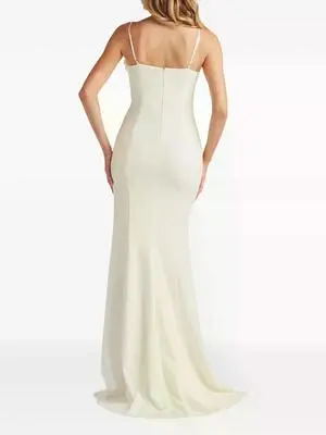 Tadashi Shoji Ivory Floral Appliqué Maxi Dress