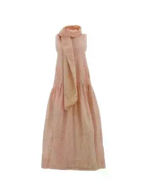 Plan C A-line Floral-print Maxi Dress
