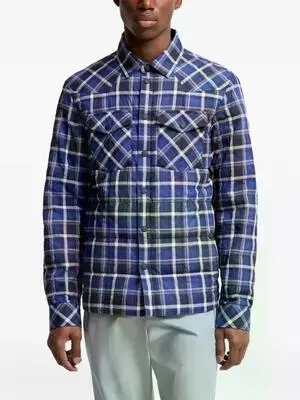 Moncler Gelt Plaid Quilted Jacket - Blue